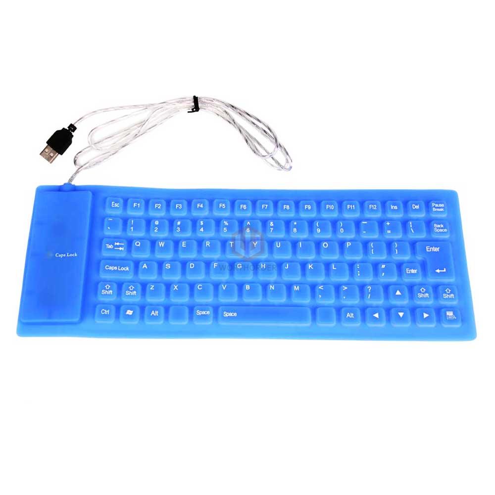 85 Keys Usb Mini Small Flexible Silicone Keyboard Blue Ca Ebay